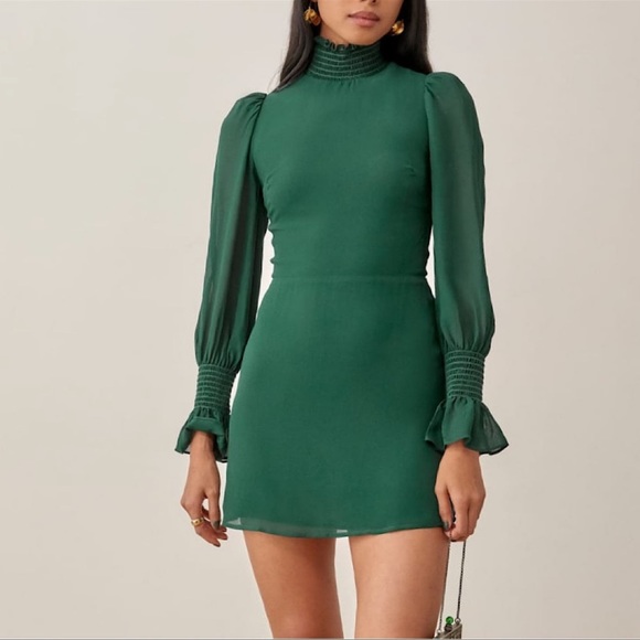 Reformation | Dresses | Reformation Archie Green Dress | Poshmark